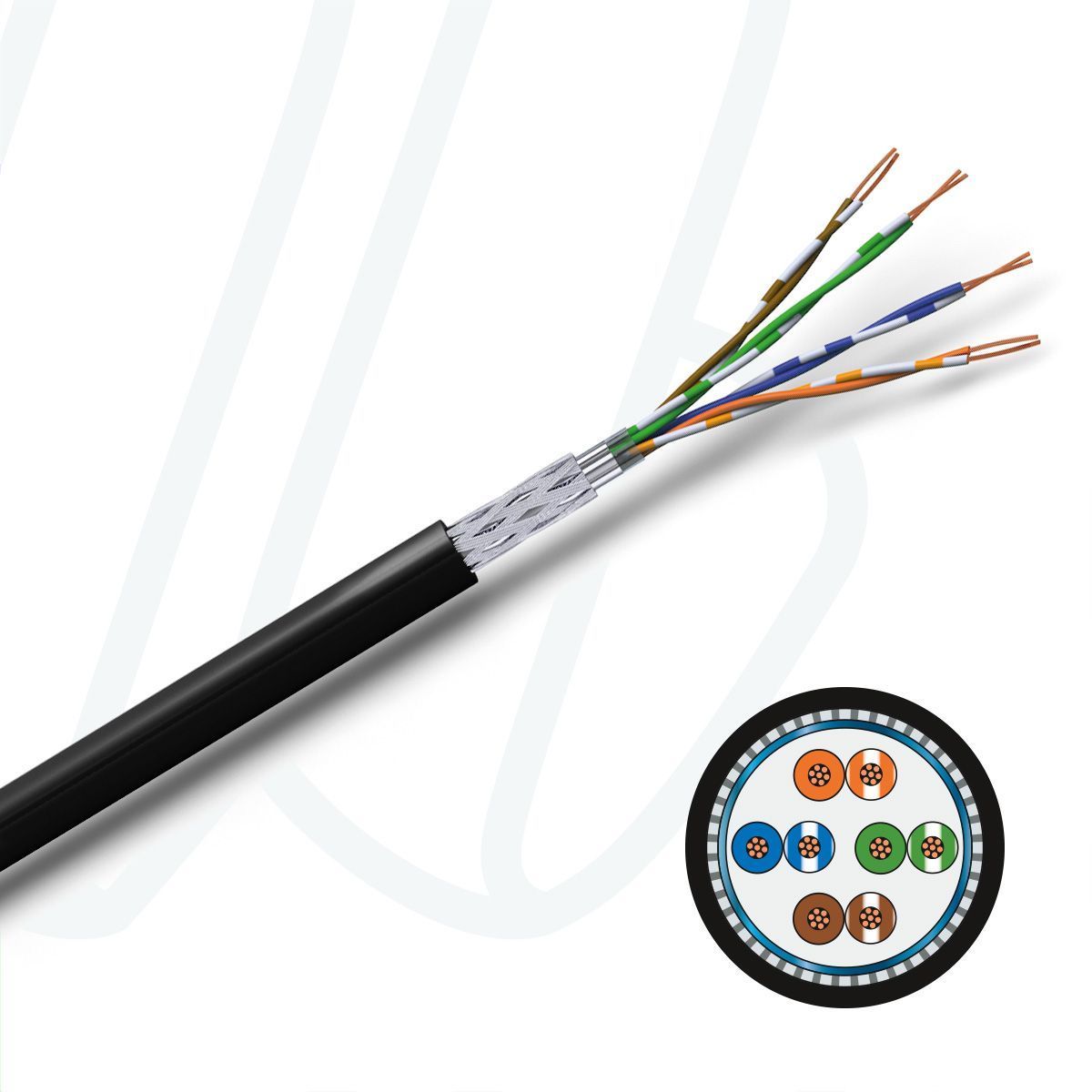 Кабель MARDAL ETH 200 FLEX SF/UTP 4X2XAWG26/7 PUR чорний - MARDAL